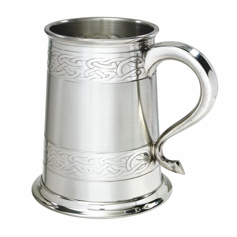 Celtic Bands Pewter Beer Tankard - Personalised Engraving - Pewter.co.uk