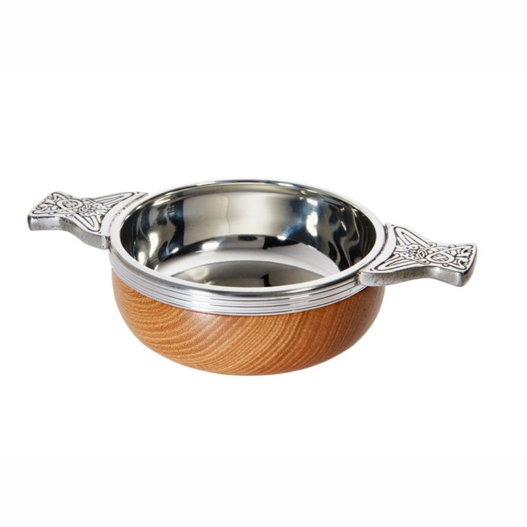wood & pewter quaich bowl - personlised quaich-scottish cup- Pewter.co ...