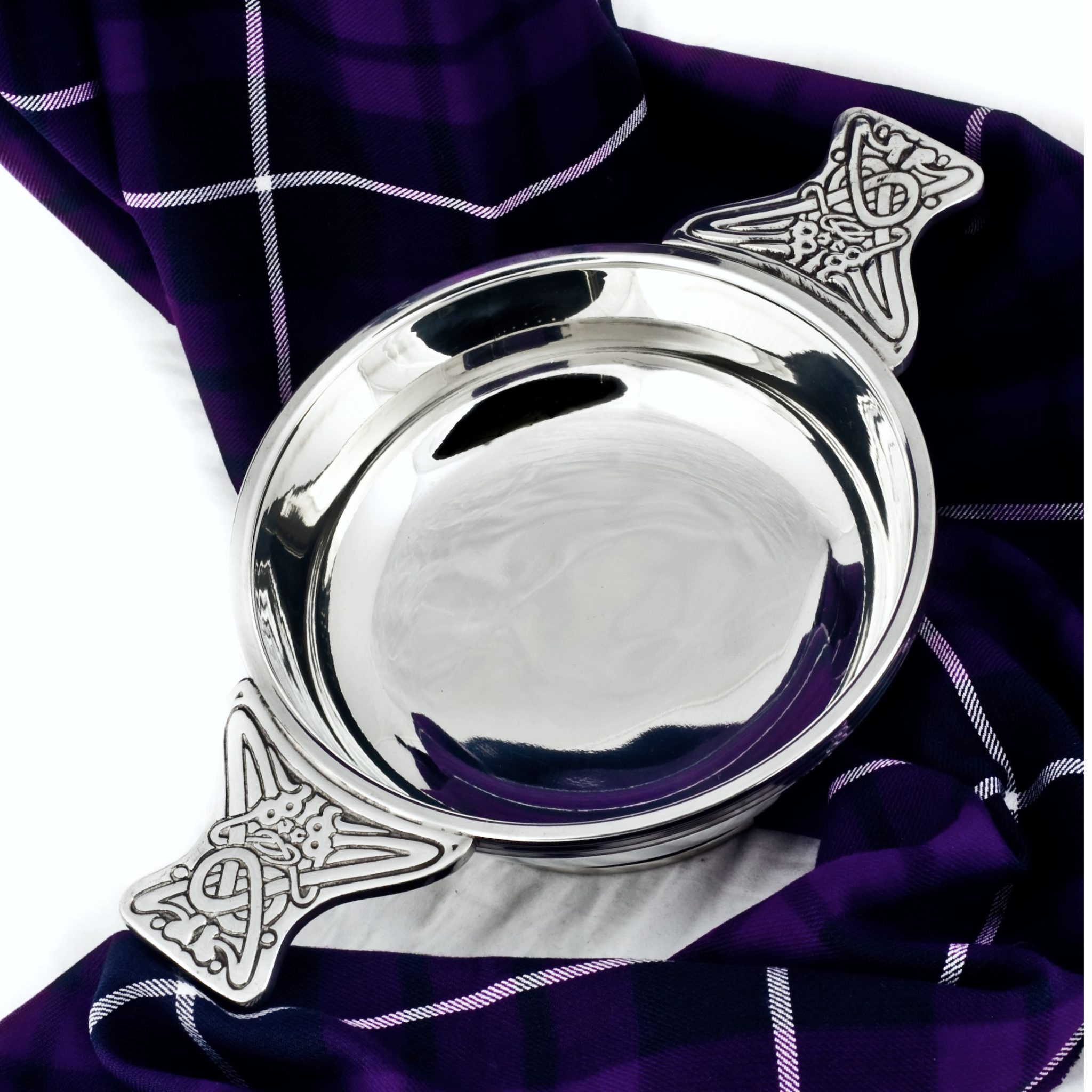 Extra Large quaich bowl- personalised trophy - scottish cup - pewter.co.uk