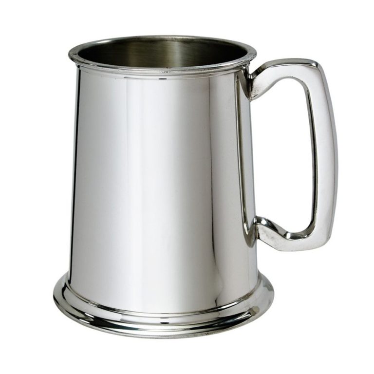 Plain Pewter Beer Tankard - Personalised Engraving - Pewter.co.uk